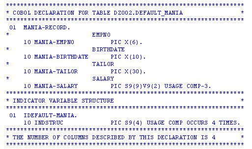 DB2 Version 4.1: DCLGEN Enhancements